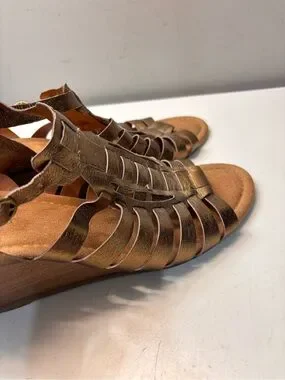 G.H. Bass & Co. | Shoes | G H Bass Co Edie Bronze Leather Wedge Sandals ...